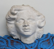 Volto / Busto di donna in gesso da appendere